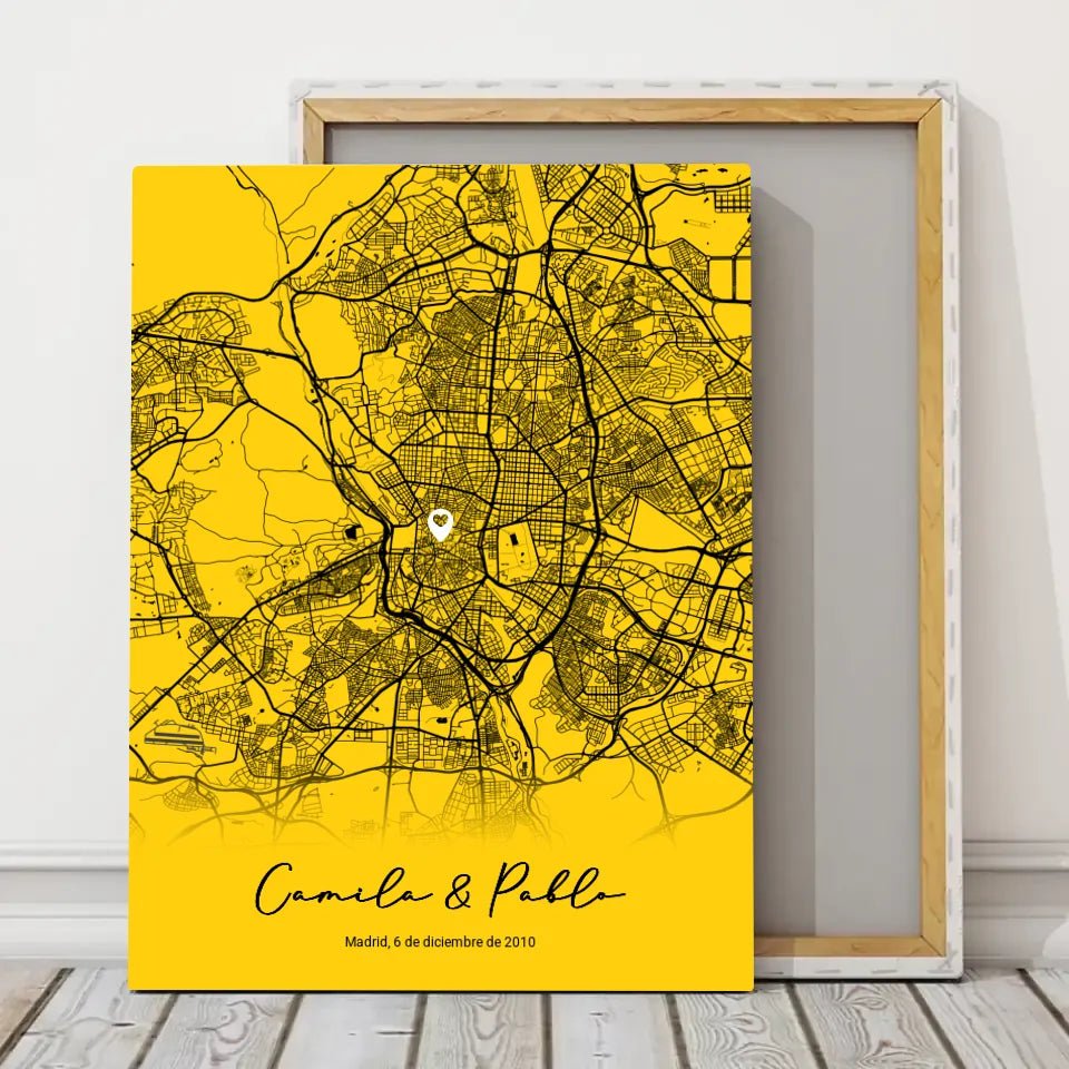 Mapa geográfico personalizado en color – Studio Pop Art